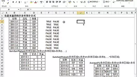 Excel函数教程 5 多条件统计_标清