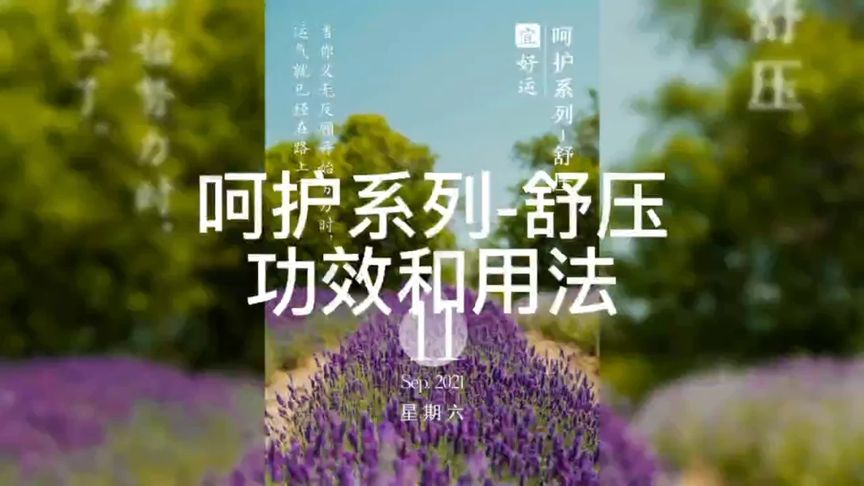 #呵护系列-舒压 精油 #主要功效 #用法#芳疗师#精油按摩