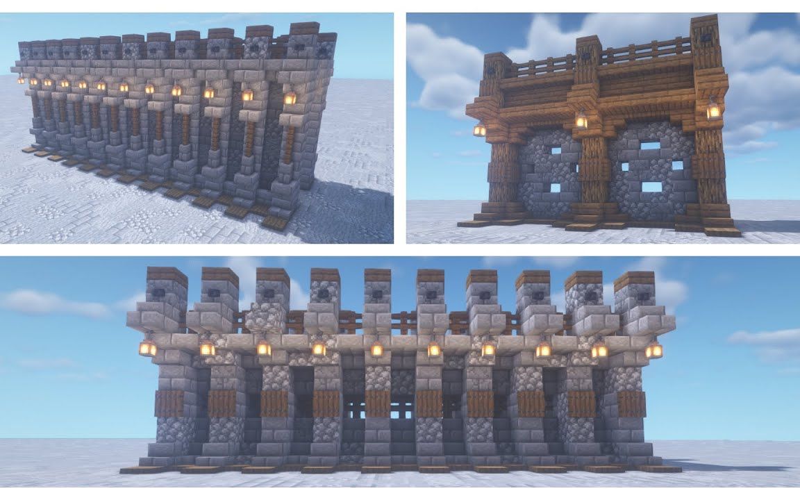 【外饰向建筑】超多外饰城墙墙面设计灵感/建筑教程/Minecraft【搬运】