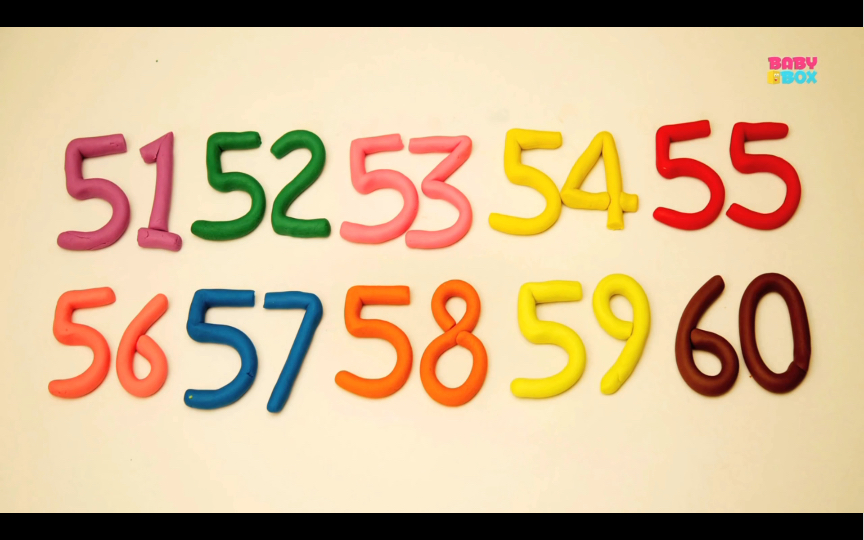 幼儿早教视频 橡皮泥做成数字 数字动画 1到100 颜色认知