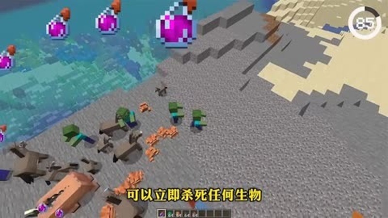 我的世界,这个药水能杀死任何生物,就连创造模式的玩家也可以