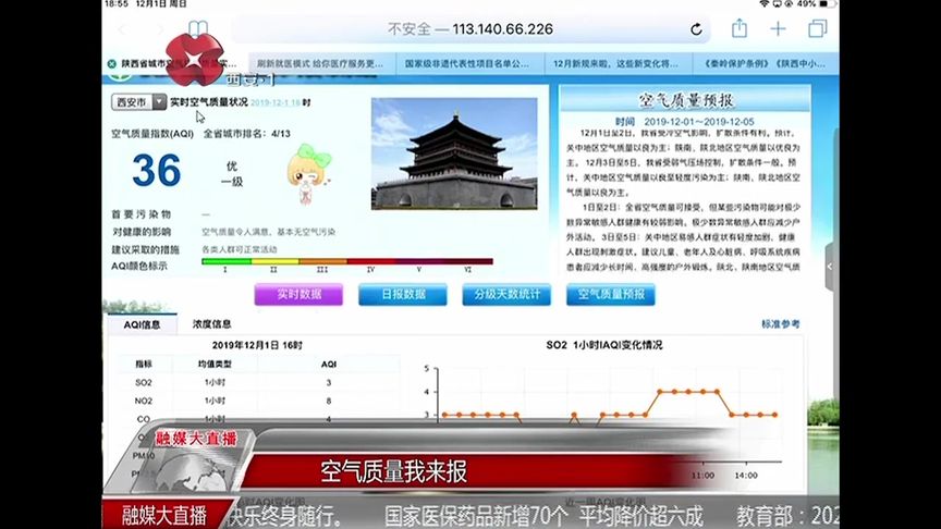 空气质量我来报:西安市空气质量指数AQI36,空气质量优