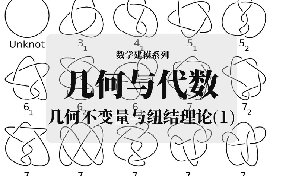 数学建模系列之几何与代数:几何不变量与纽结理论(1)