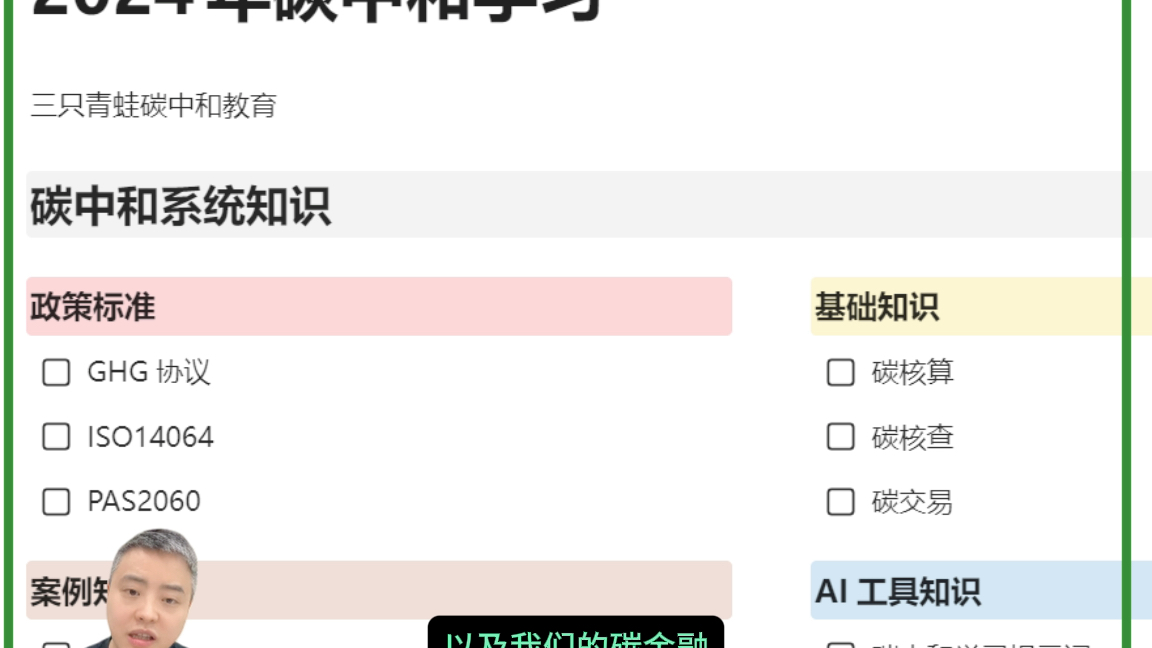 如何进行碳中和知识管理?碳中和知识管理四个层次学习模板来啦,找我...