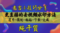 有网友留言说:有没有更直接更痛快的去水印办法,今天他来了