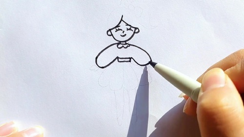 3795. 公主简笔画慢速教程,创意简笔画,女生简笔画,少儿创意美术