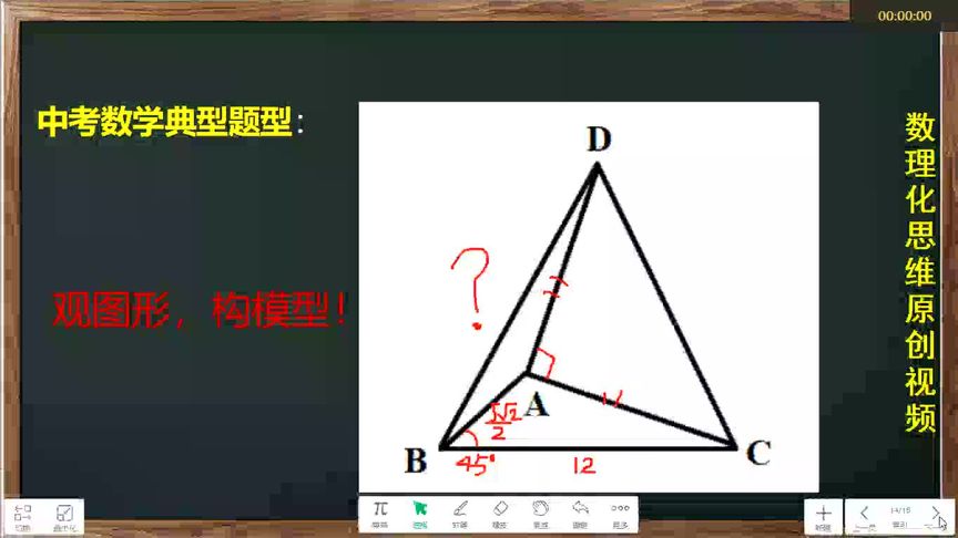 中考数学基本几何模型:构建等腰直角三角形,巧解几何压轴题!