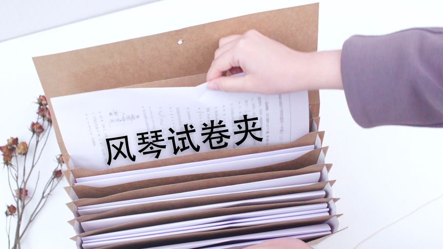 作业多不要怕,拉开这个文件夹,所有试卷都能装下,收起如风琴