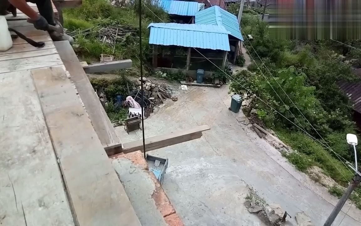 农村自建房,顶层外挑屋檐支模,简单实用详细过程