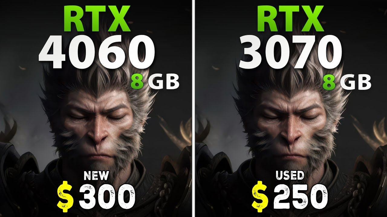 RTX 4060 vs RTX 3070 | 1080p分辨率12款游戏对比测试 | 作者:...