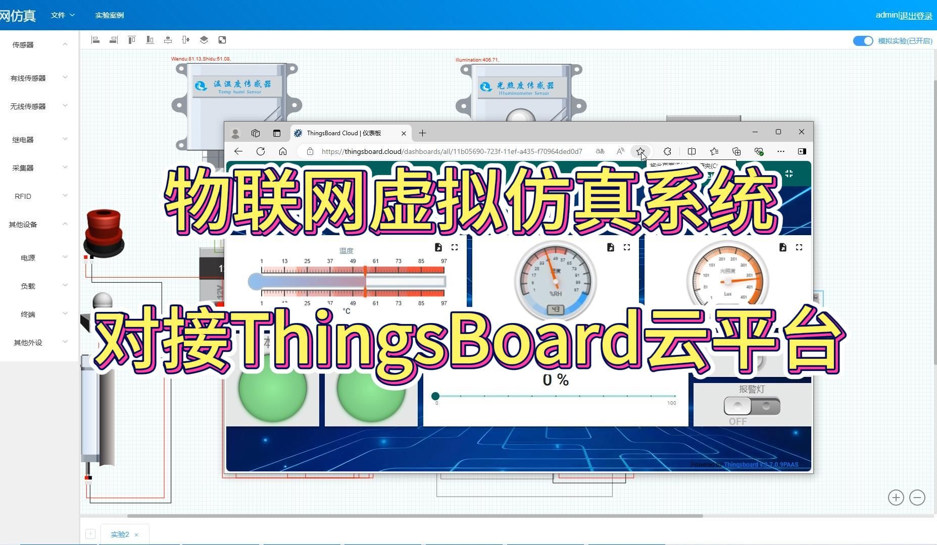 物联网虚拟仿真系统对接ThingsBoard(场景联动)