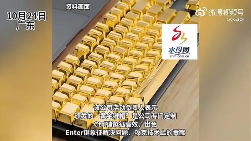 ...ctrl键"以及3枚"Enter键"其中"黄金Enter键"重12g,价值近万元,获奖程序...