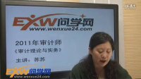2011审计师考试-审计理论与实务精讲视频-问学网苏苏