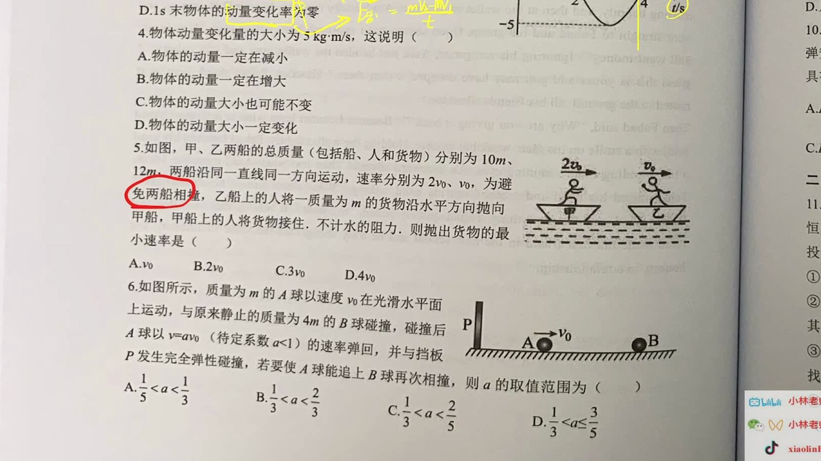 【高二物理】动量定理与人船模型