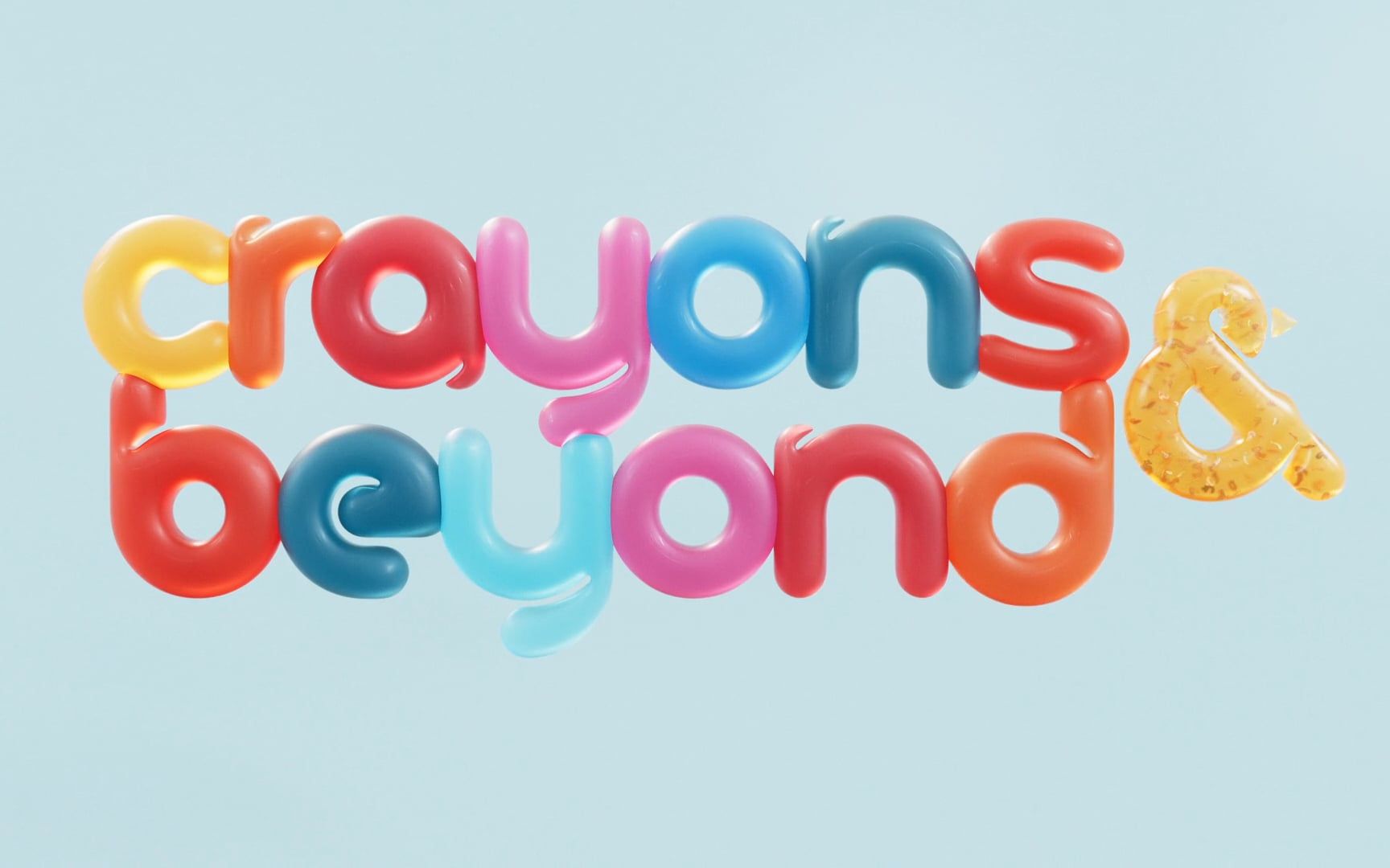 【动态视觉鉴赏】柔软可爱的C4D字体动态设计 Crayons & Beyond - ...