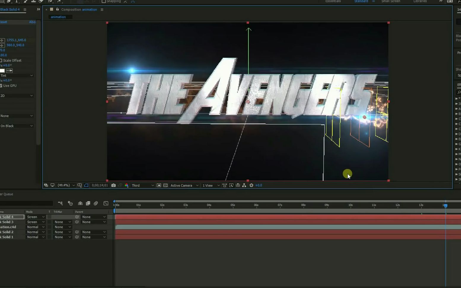 【C4D+ae教程】After Effect 和Cinema 4D 结合制作一个大气电影3D...