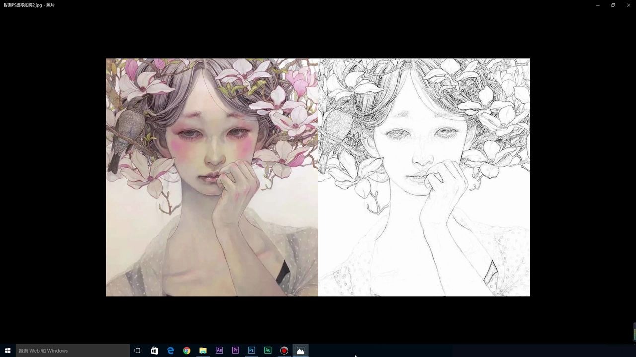 巧用PS,多种方法提取原画线稿