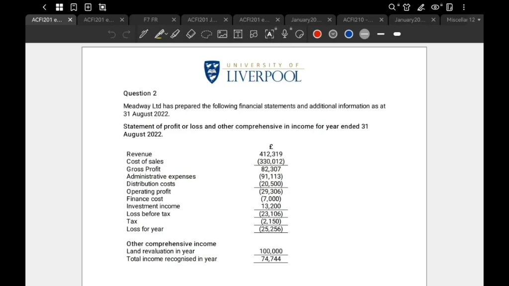 【现金流量表SOCF】大题讲解2022.Q2,转发朋友~