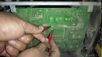 吴大哥修理电焊机,电容老化造成输出电流小