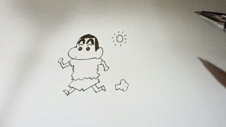 学画动漫蜡笔小新简笔画