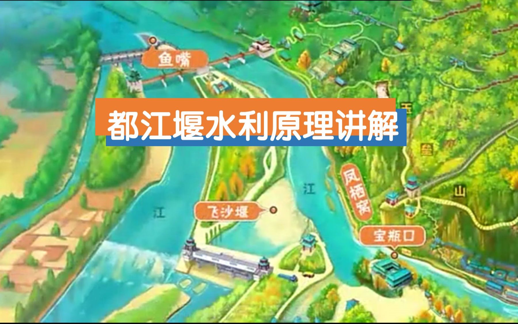 地理动画视频 | 都江堰水利工程原理动画讲解