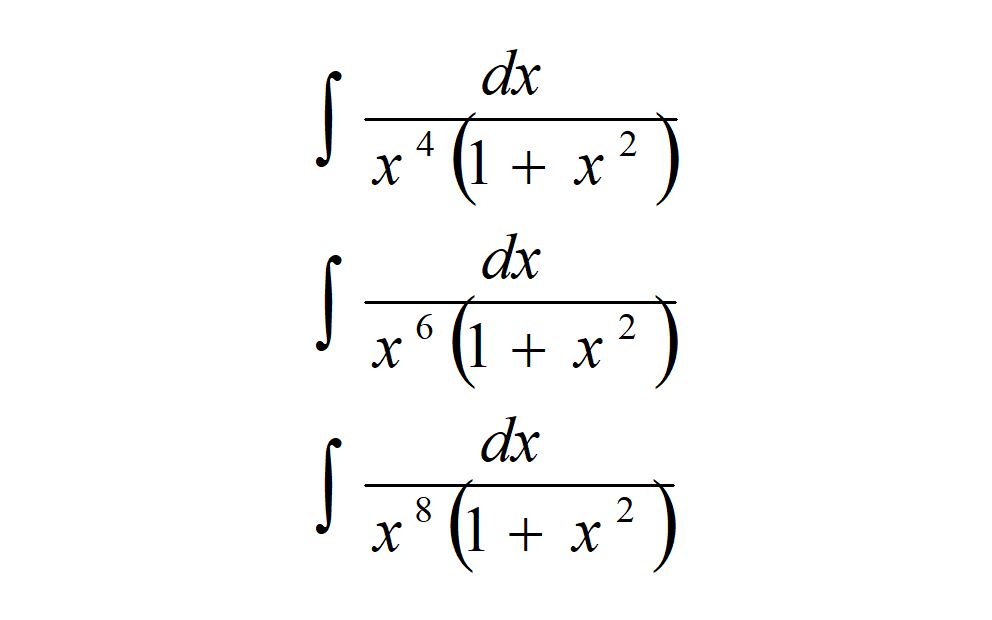 【化工教学】以约项替代倒代换求分母包含高次幂的不定积分