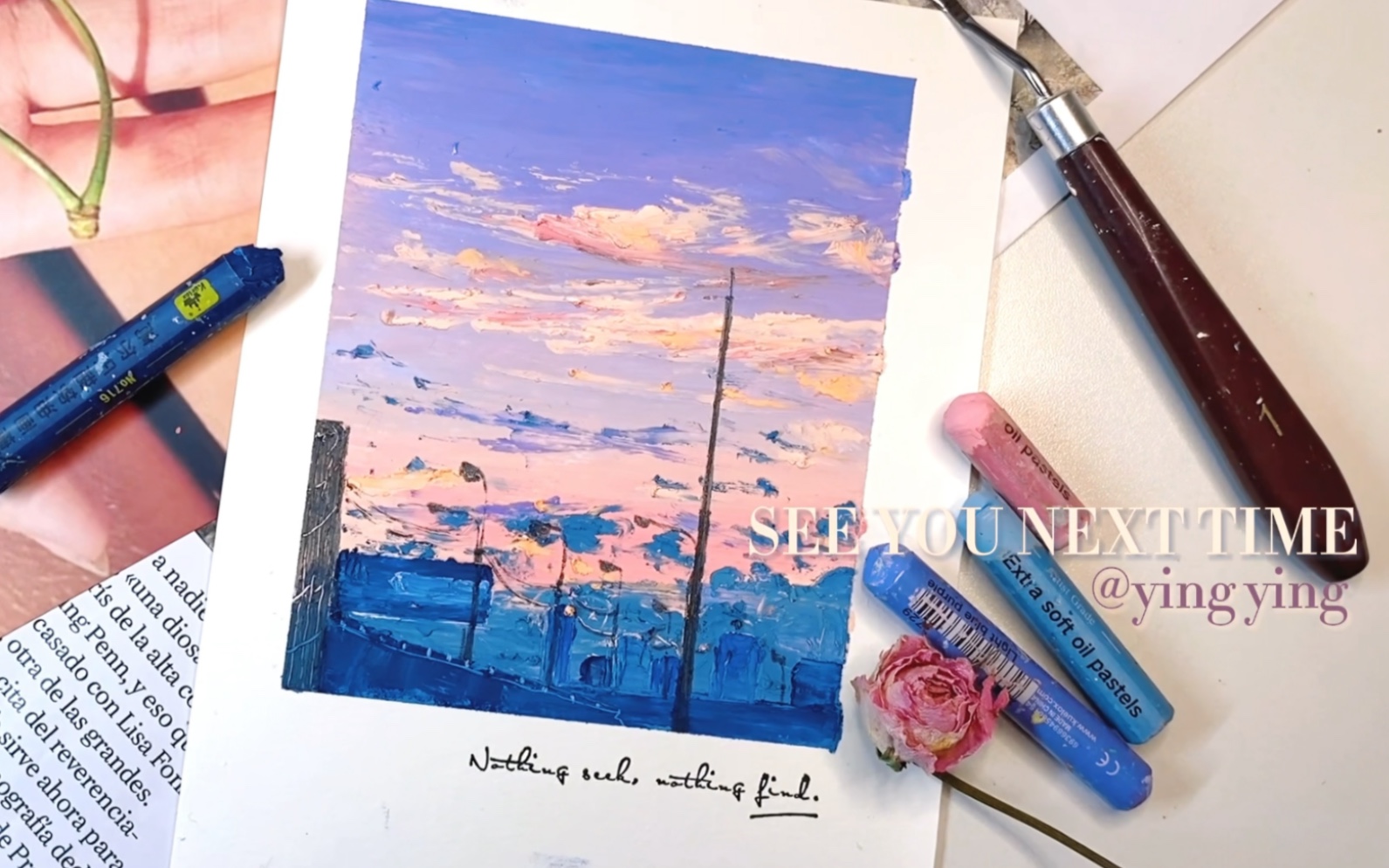 沉浸式油画棒|趁天空不注意,劫持一点晚霞送给你|落日余晖|治愈系画画