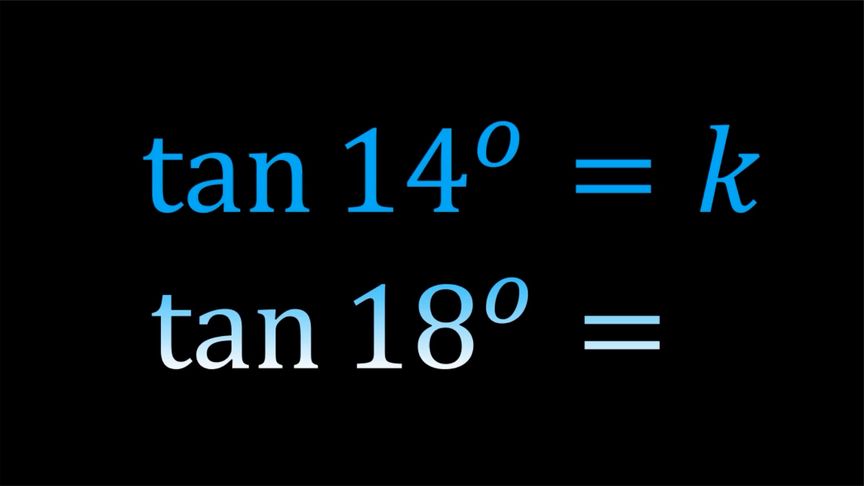 根据上面的三角函数方程求tan18度的值