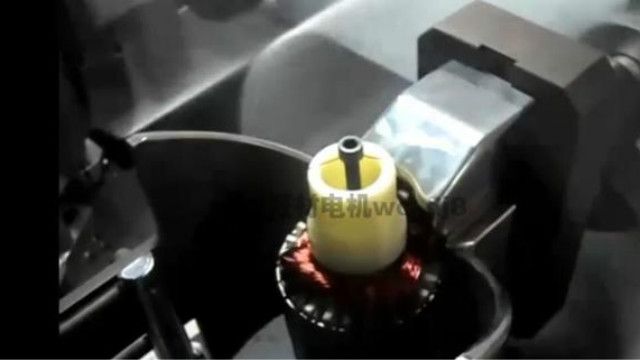 实拍电机工厂篇:自动电机绕组过程