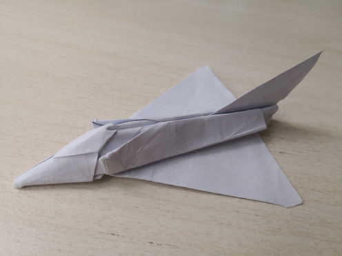 一只爱折纸飞机的小鸟 