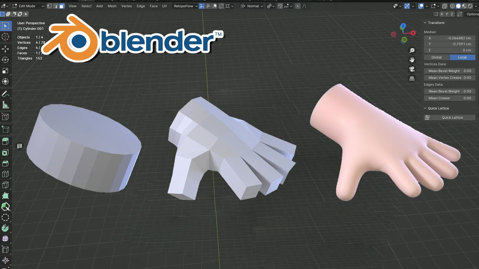 只需10分钟,blender教你学会捏一只手!——手部篇