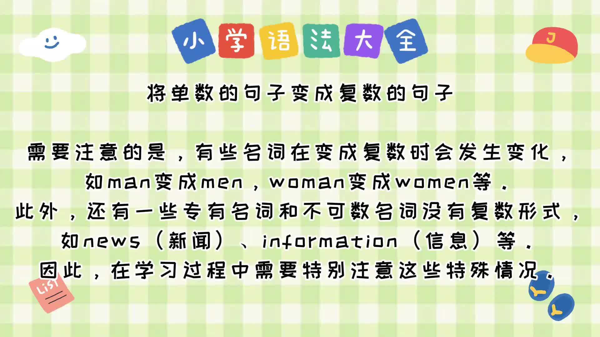 小学英语必学!单数变复数,特殊情况轻松搞定!