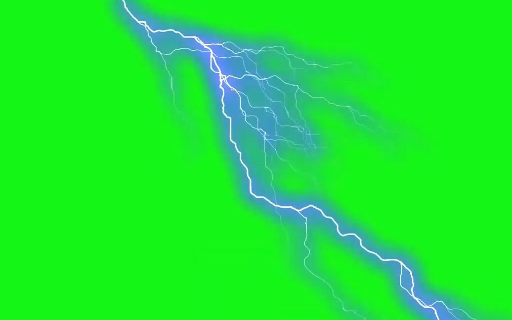 s794 雷电闪电蓝色闪电超清绿屏抠像合成特效动态视频素材