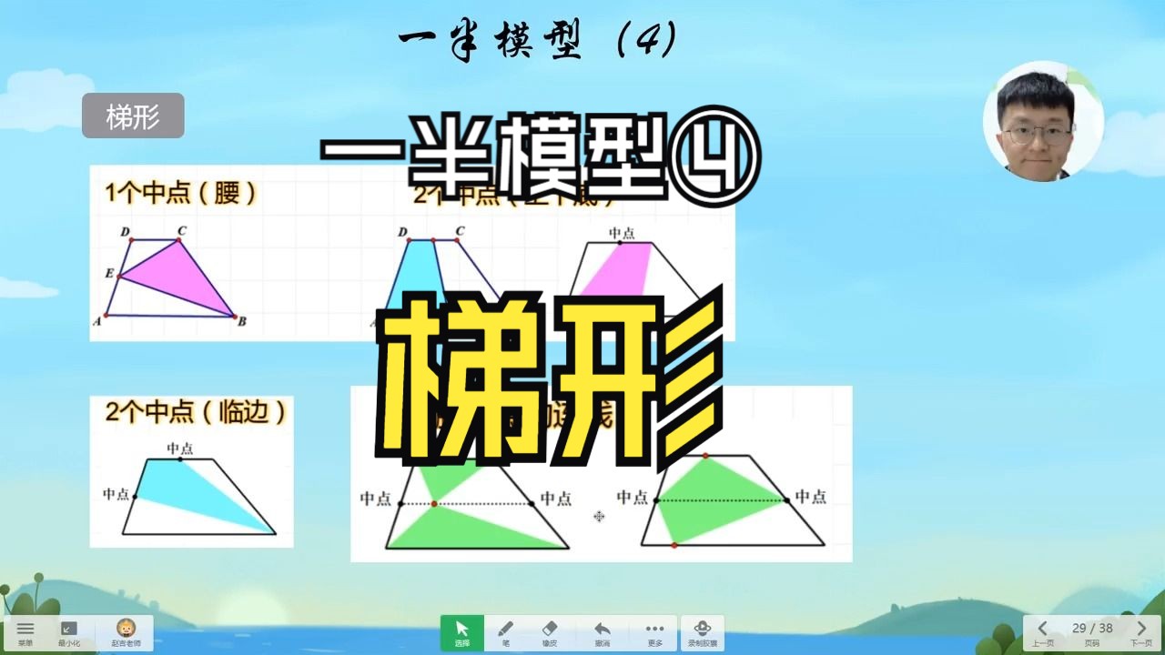 一半模型④梯形