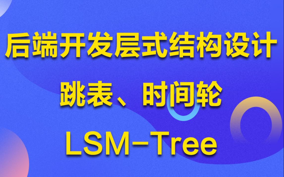 ...Tree丨海量并发定时任务组织:时间轮丨高并发读写有序结构组织:跳表