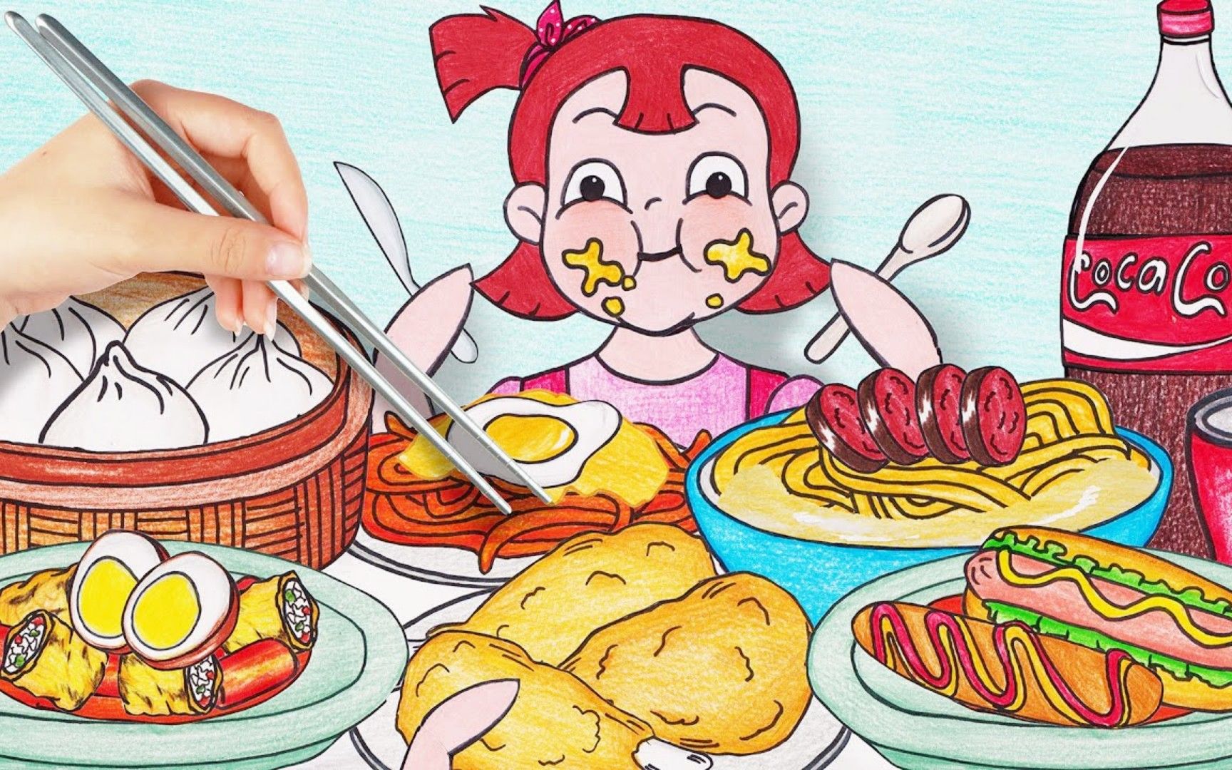 趣味定格动画:快速食品沉浸式吃播挑战,朵朵能获得观众喜爱吗?