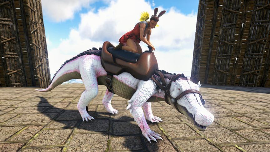 方舟生存进化:憨憨部落 23 沼泽地捕捉帝鳄和猪鳄