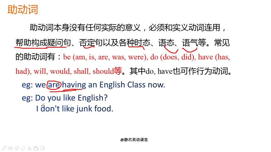 中考英语总复习语法,动词专项复习,助动词,哪些是助运词呢?