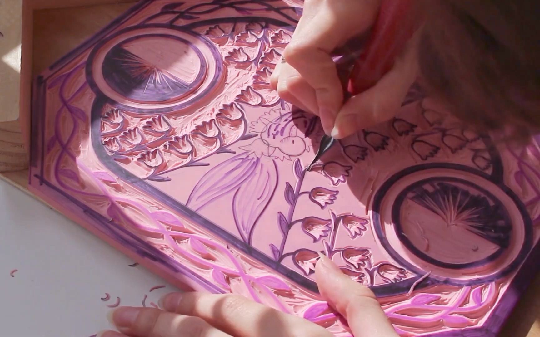 【雕刻版画】版画雕刻艺术品 制作过程