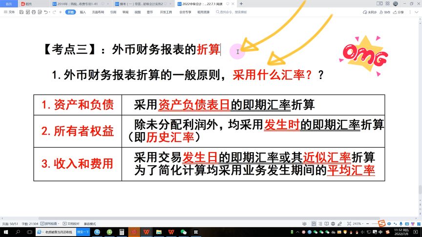 2022《中级会计实务》第15章.外币折算(5.外币折算.折算差额)