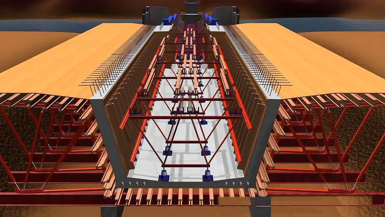 .桥梁是如何修建的?3D动画.