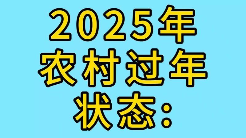 剪映 剪映春节 剪映送VIP 剪出AI新潮年 2025年农村过年状态