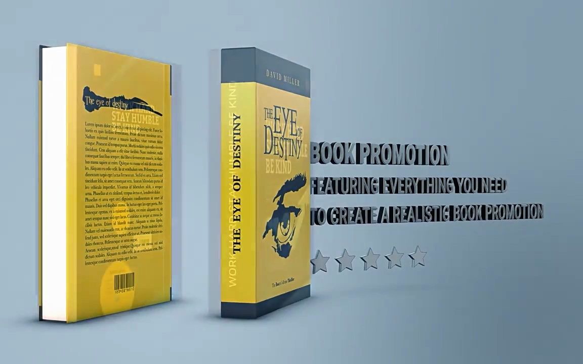 AE模板 -使用E3D插件构建三维图书促销展示动画