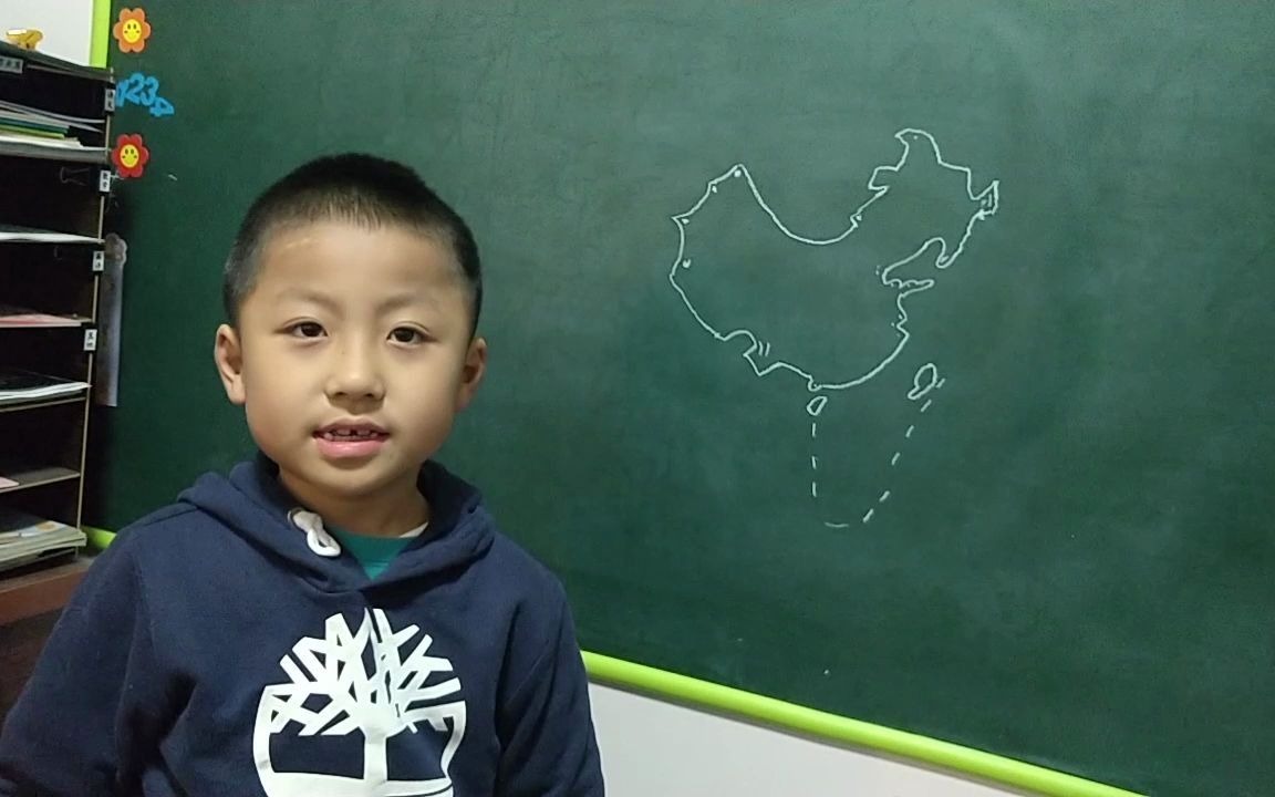 一年级小学生也会的手绘中国轮廓简图