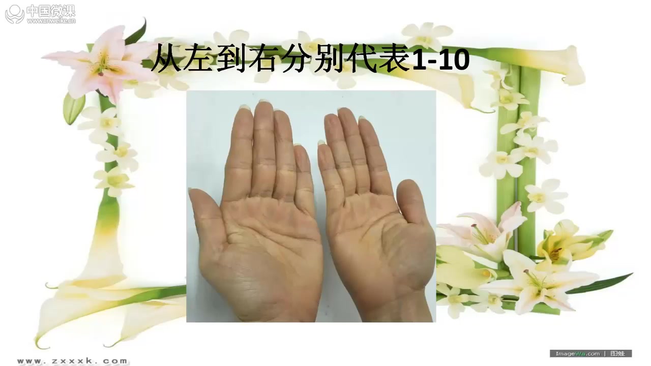 用手指巧记九的乘法口诀