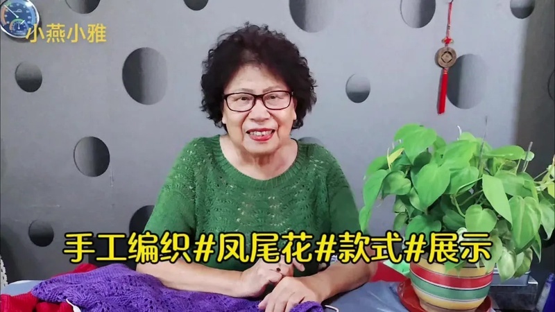 棒针凤尾花 手工编织 作品分享 爱生活爱编织 棒针编织 毛衣