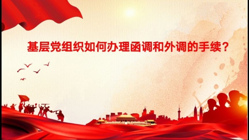 基层党组织如何办理函调和外调的手续?