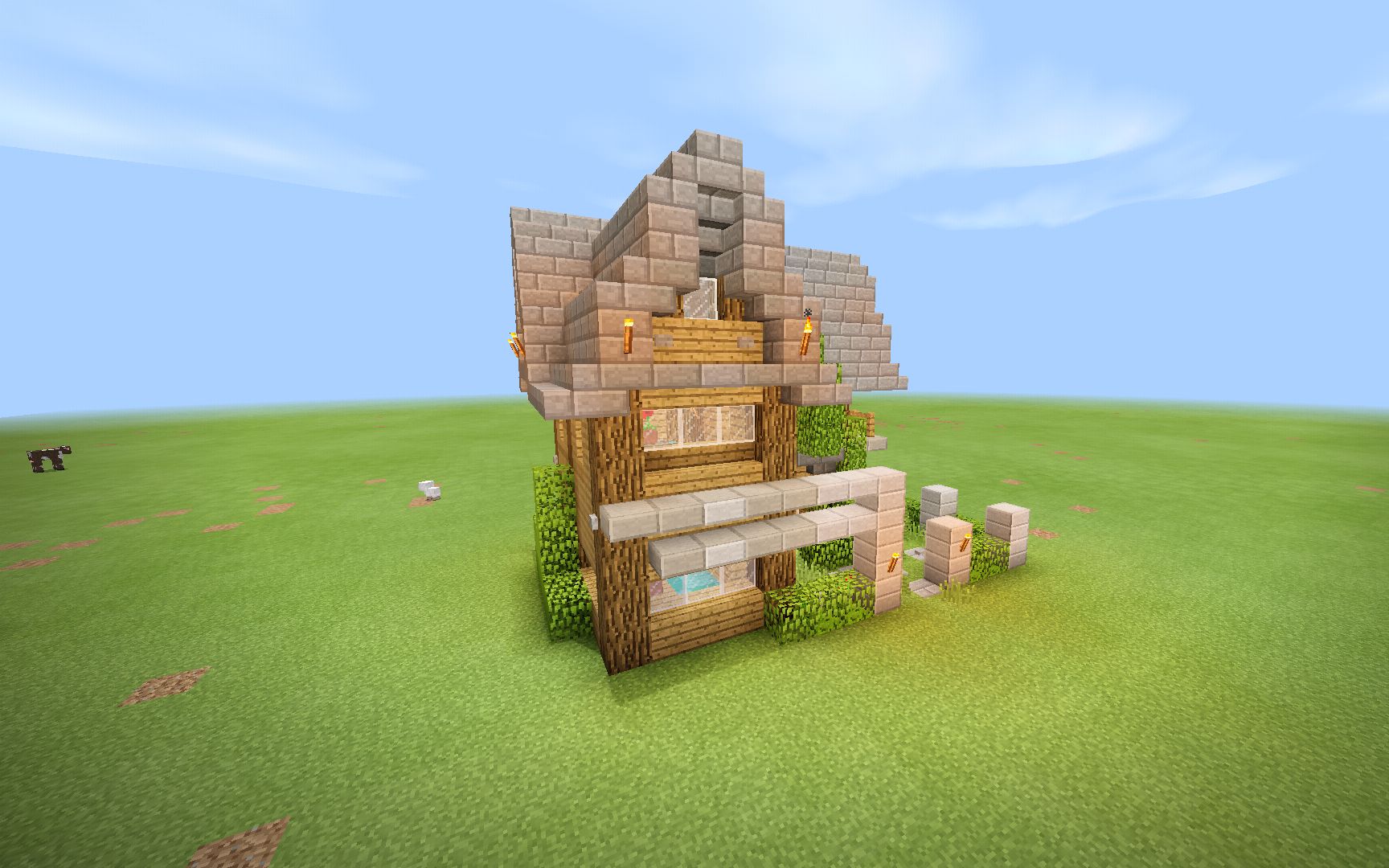 (Bonne)我的世界建筑视频教程,生存后期房屋P2