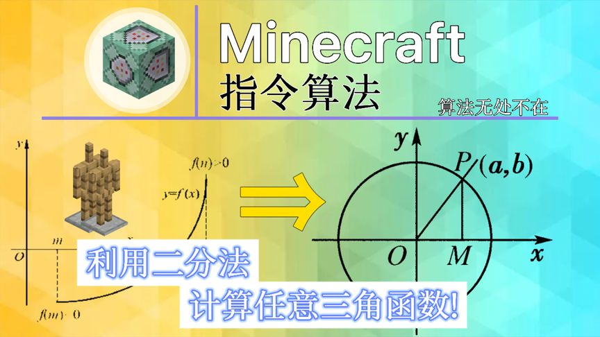 【Minecraft指令算法】利用二分法 秒解三角函数!
