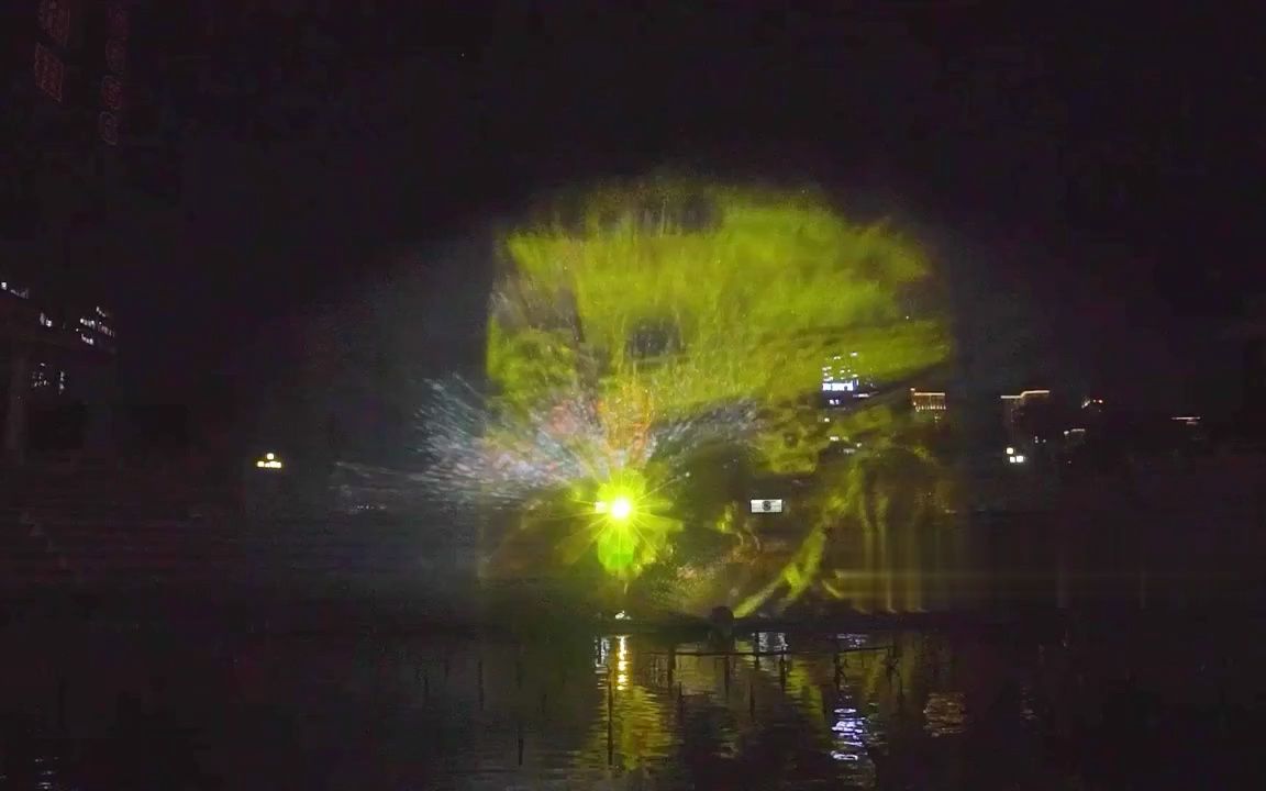 水幕光影秀 激光水秀动画制作 数字文旅夜游动画视频源 水幕电影视频...
